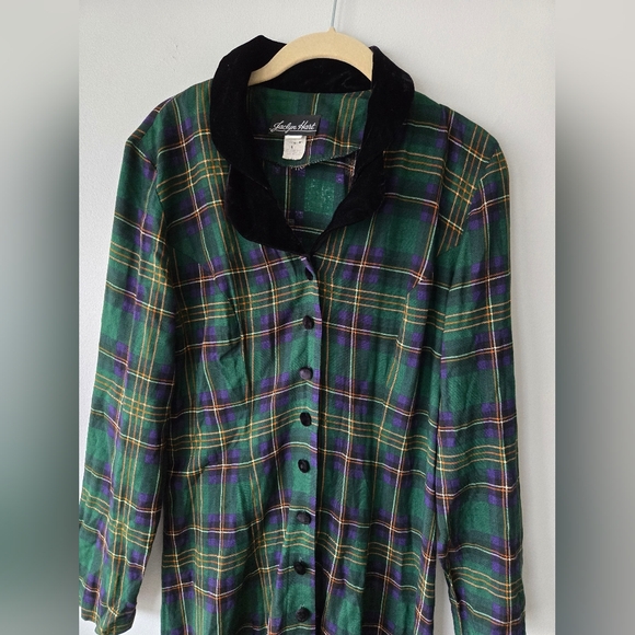 jaclyn hart | Dresses | Vintage Jaclyn Hart Plaid Green Dress | Poshmark